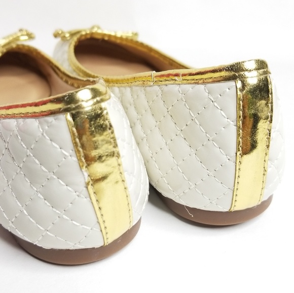 Arezzo | Shoes | Arezzo Brazil Quited Bow Gold Flats Loafers | Poshmark